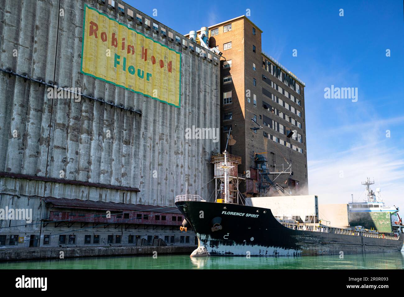 Former Robin Hood silos and mill in Port Colborne Ontario Stock Photo ...