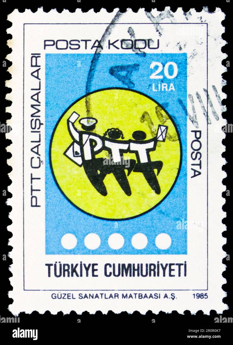 MOSCOW, RUSSIA - APRIL 08, 2023: Postage stamp printed in Turkey shows ...