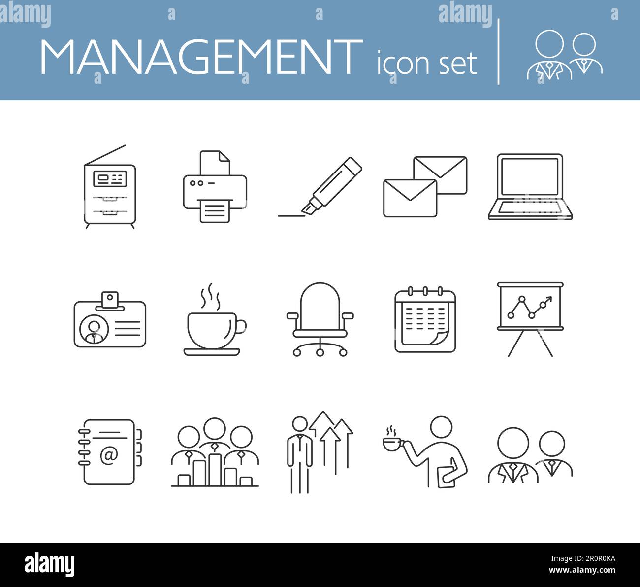 Management icon set Stock Vector Image & Art - Alamy