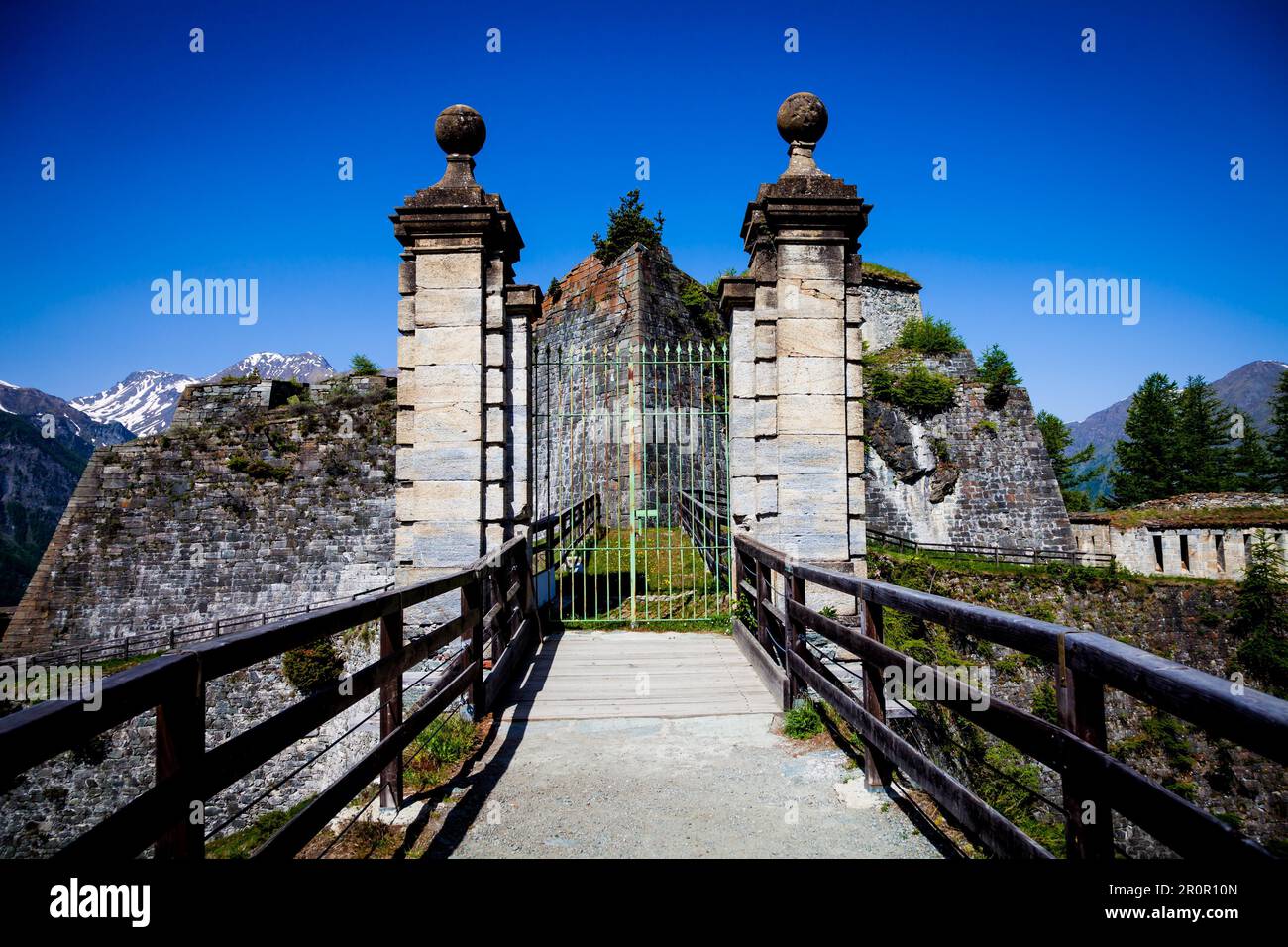 Fenestrelle Fort - North Italy. The 300 years old abandoned fortress ...