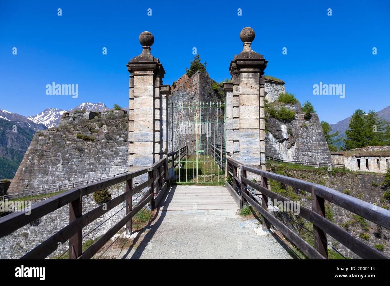 Fenestrelle Fort - North Italy. The 300 years old abandoned fortress ...