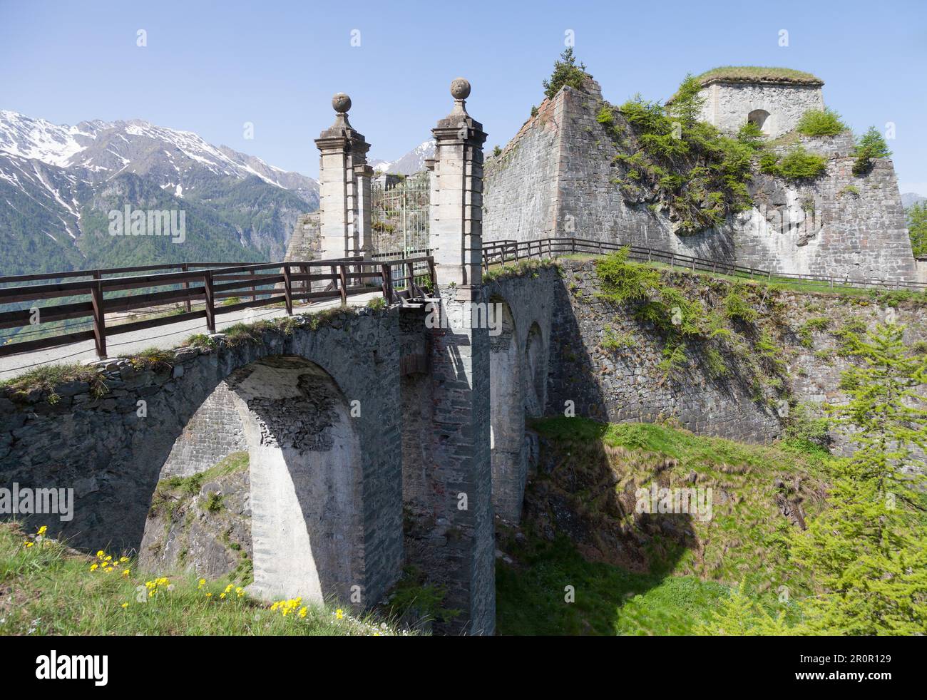 Fenestrelle Fort - North Italy. The 300 years old abandoned fortress ...