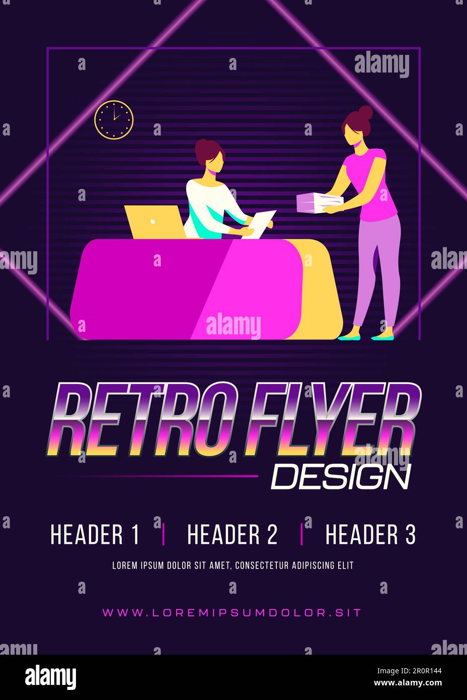 Office manager receiving documents from colleague Stock Vector Image ...