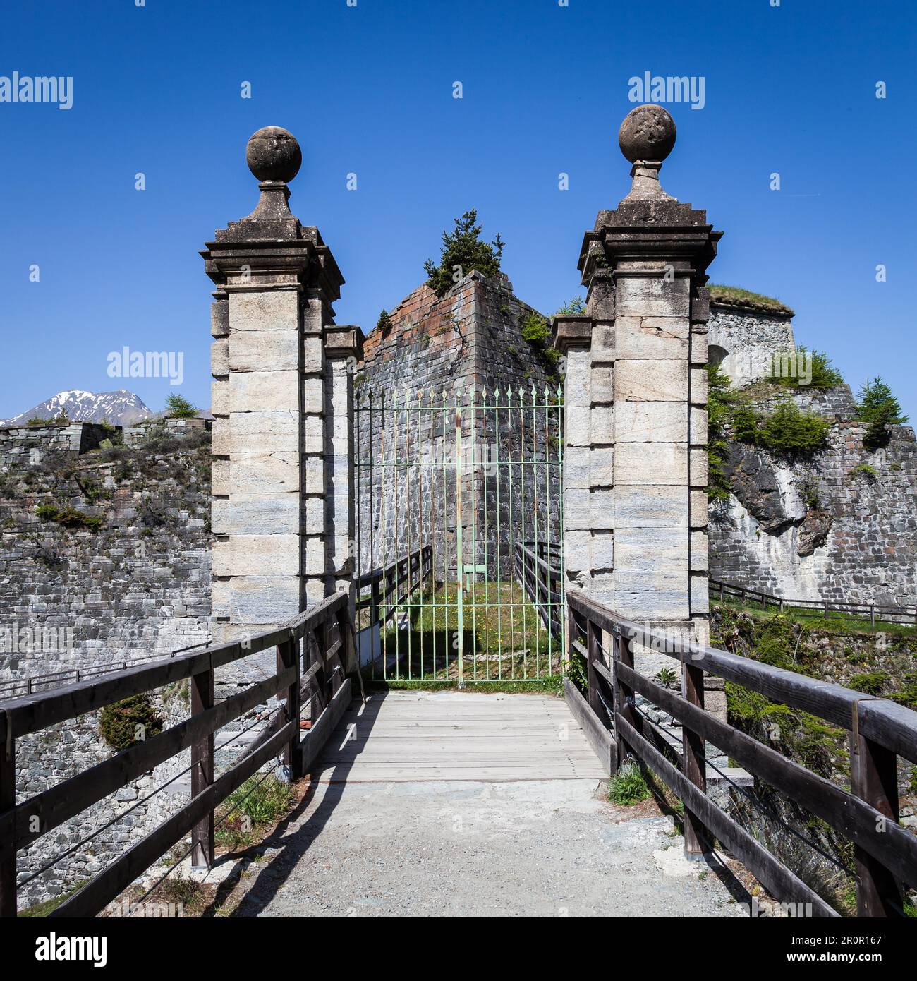 Fenestrelle Fort - North Italy. The 300 years old abandoned fortress ...