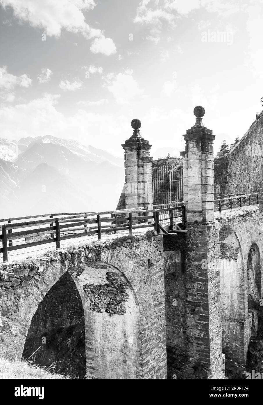 Fenestrelle Fort - North Italy. The 300 years old abandoned fortress ...