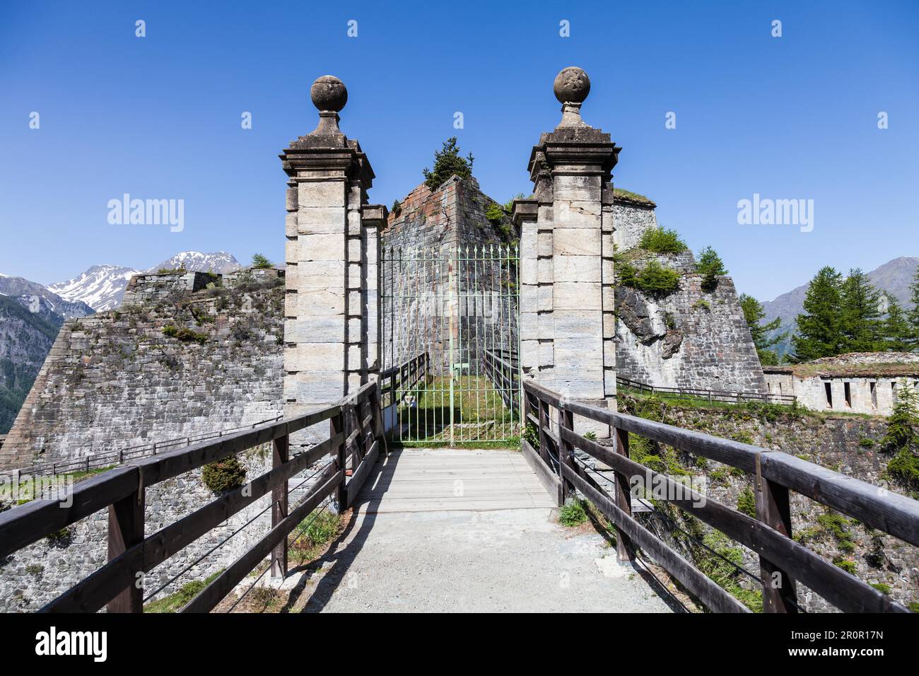 Fenestrelle Fort - North Italy. The 300 years old abandoned fortress ...