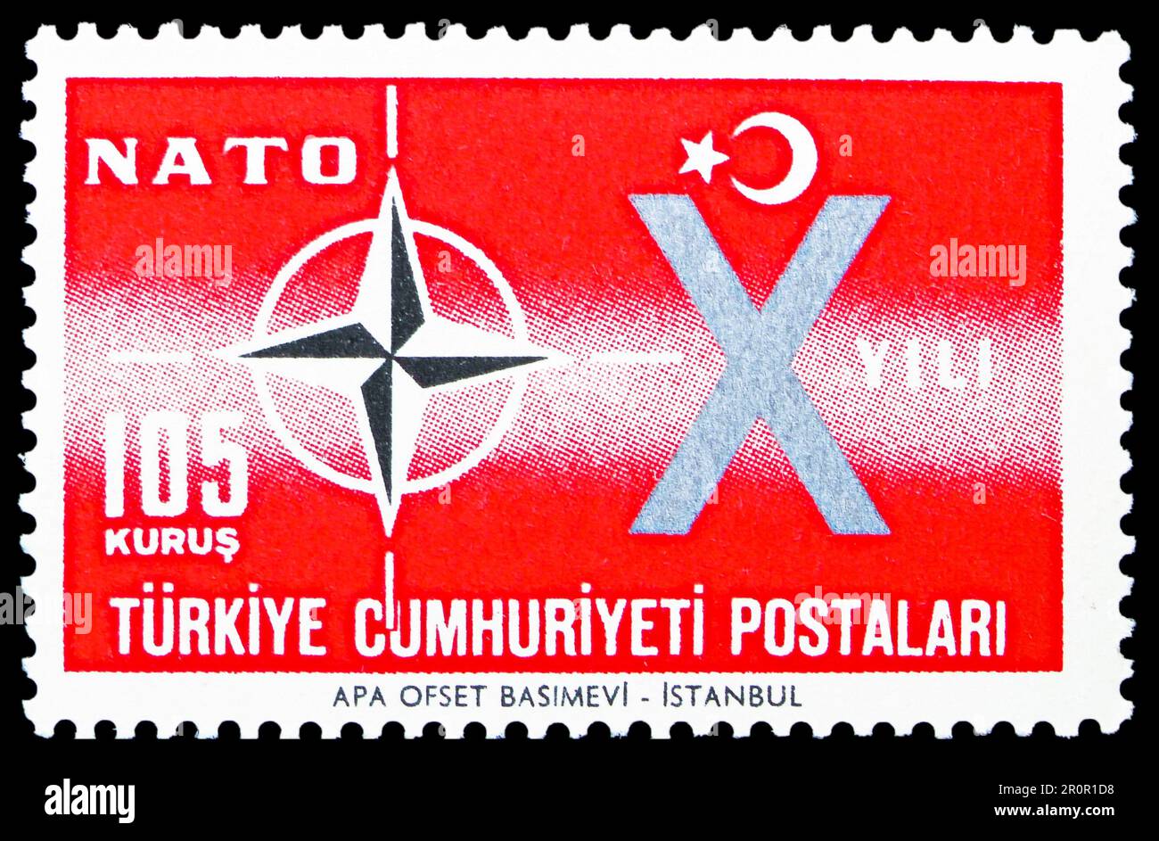 MOSCOW, RUSSIA - APRIL 08, 2023: Postage stamp printed in Turkey shows ...