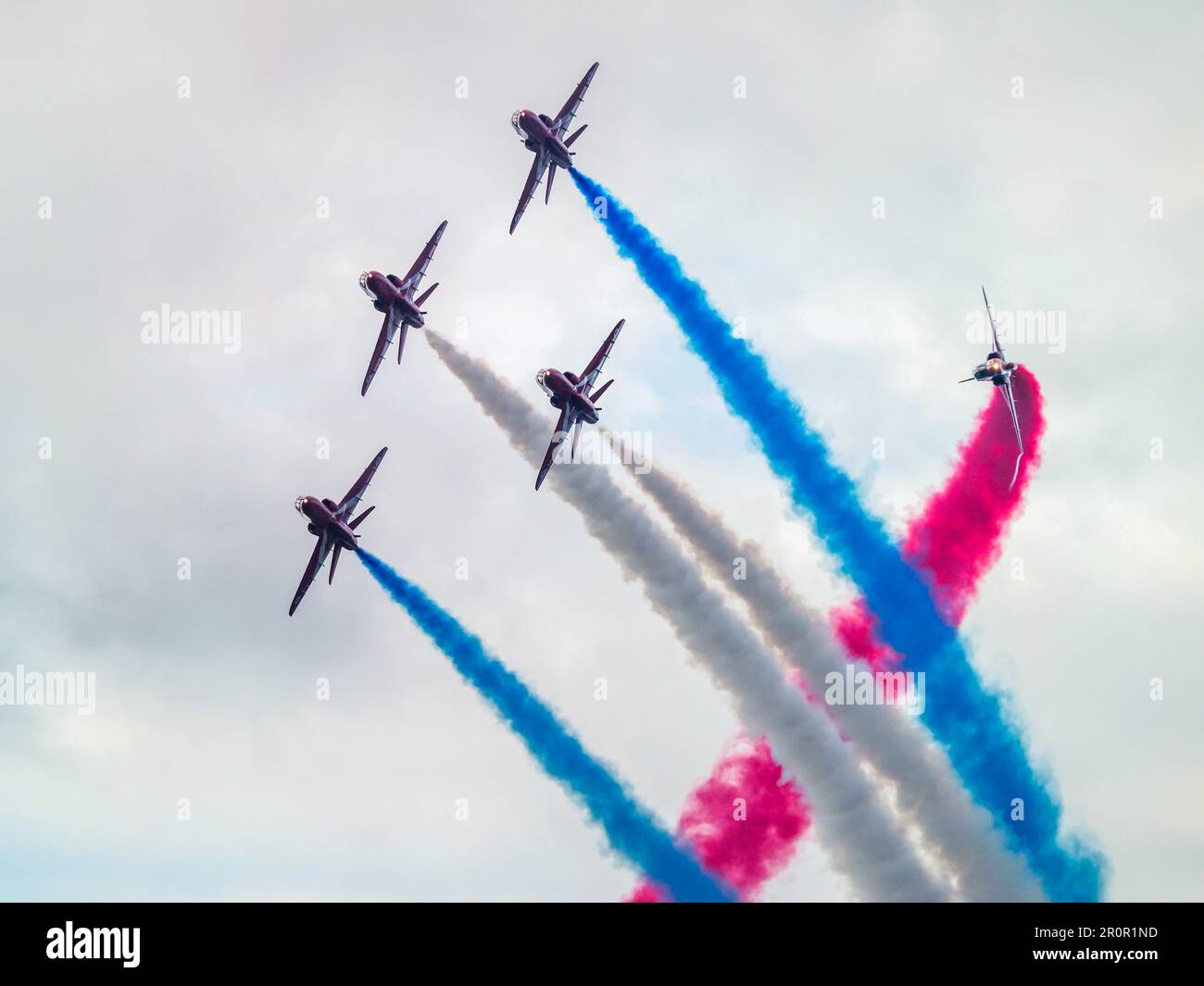 Red Arrows Display Team 50th Anniversary at Biggin Hill Airport Stock ...
