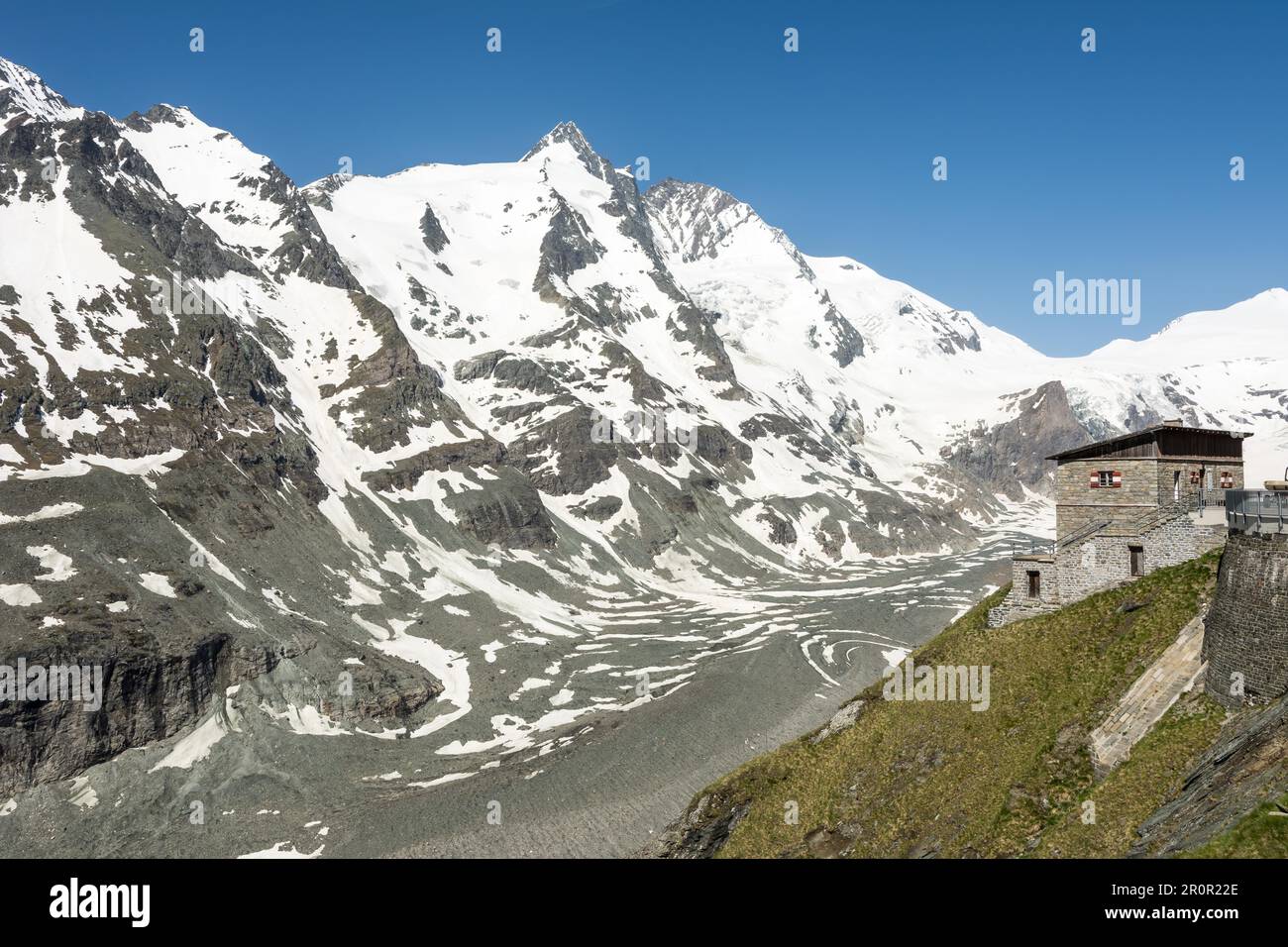 Alpine refuge house at the Grossglockner Group mountains Stock Photo ...