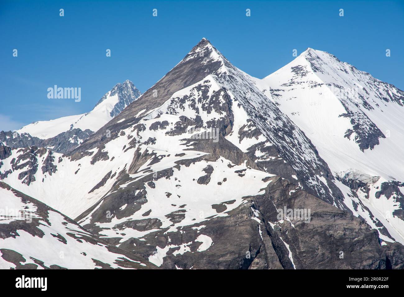 Mountain peaks of the Grossglockner group in Austria Stock Photo - Alamy