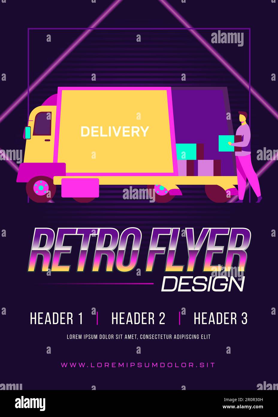 Flat design courier loading Stock Vector Images - Alamy