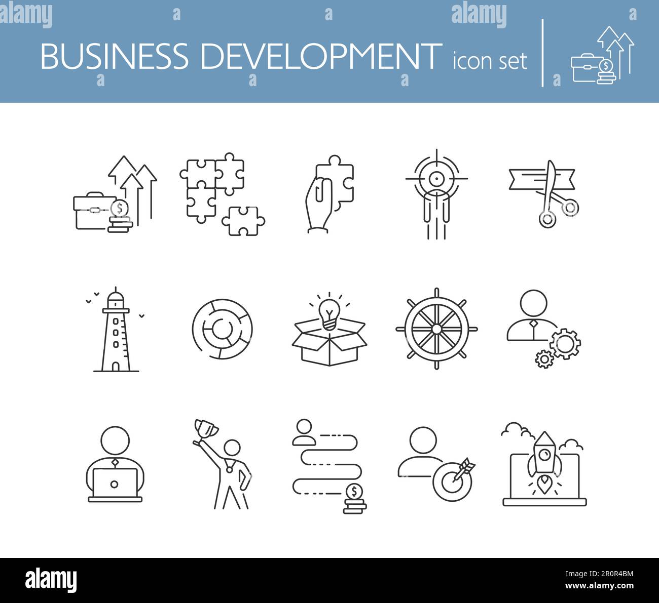 Business development icon set Stock Vector Image & Art - Alamy