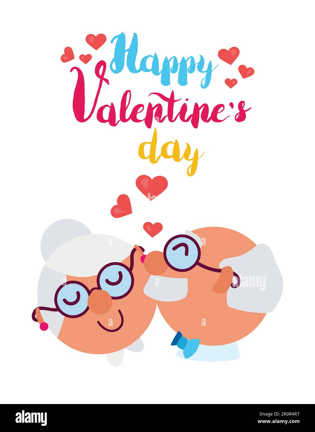 Happy Valentines Day Greeting Banner with dancing and smiling ...