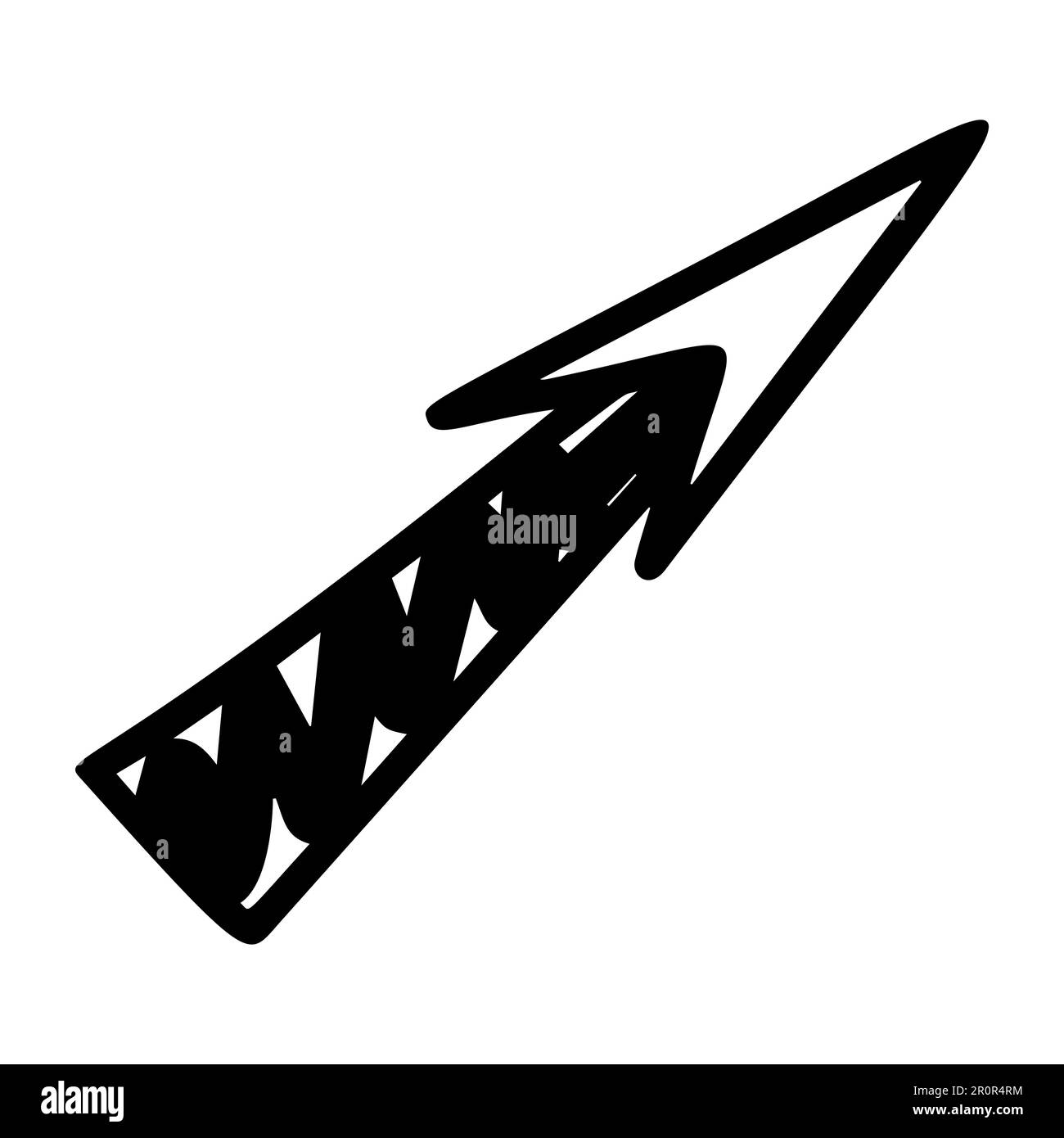 Right arrow hand drawn illustration. Navigation sign, direction move ...