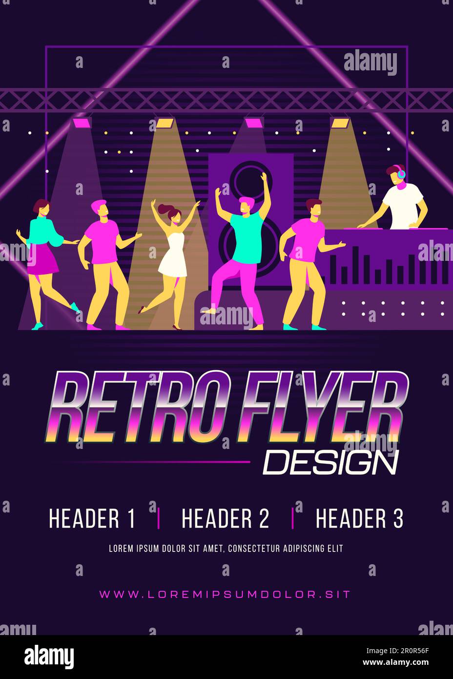 Happy young people dancing in club Stock Vector Image & Art - Alamy