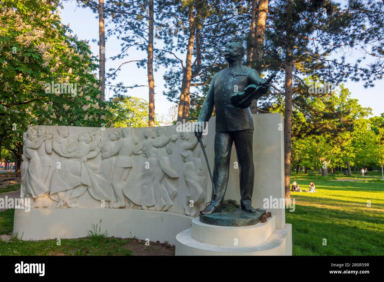 Vienna: Carl Michael Ziehrer monument in park Prater in 02 ...
