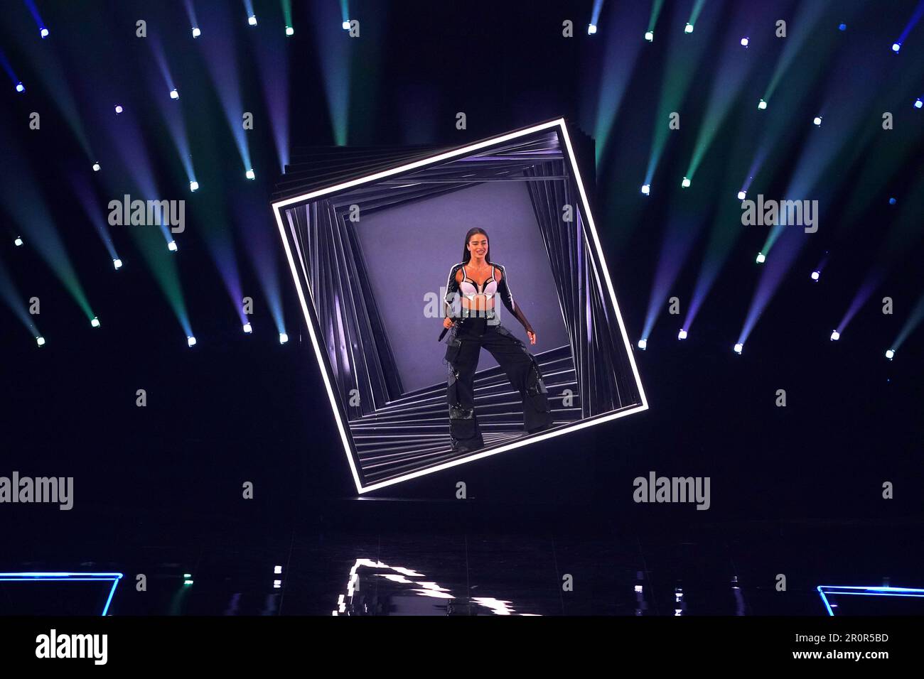 Noa Kirel, the entrant from Israel performing at the Eurovision semi ...