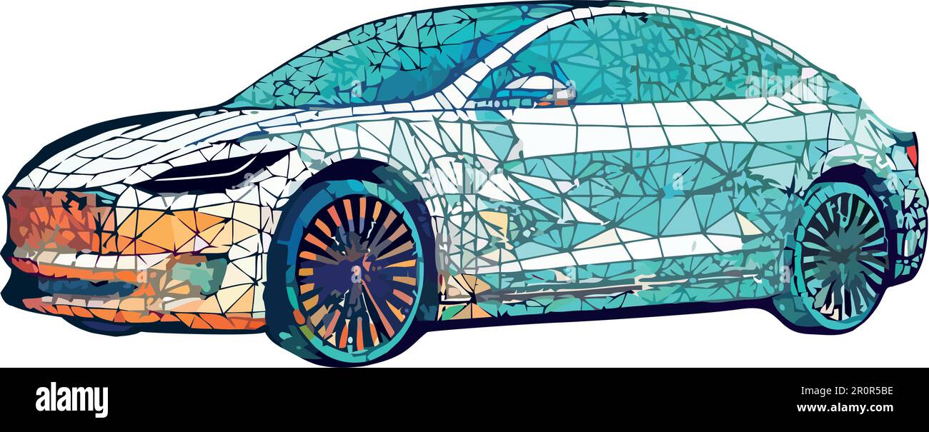 Futuristic sports car driving backdrop Stock Vector Image & Art - Alamy