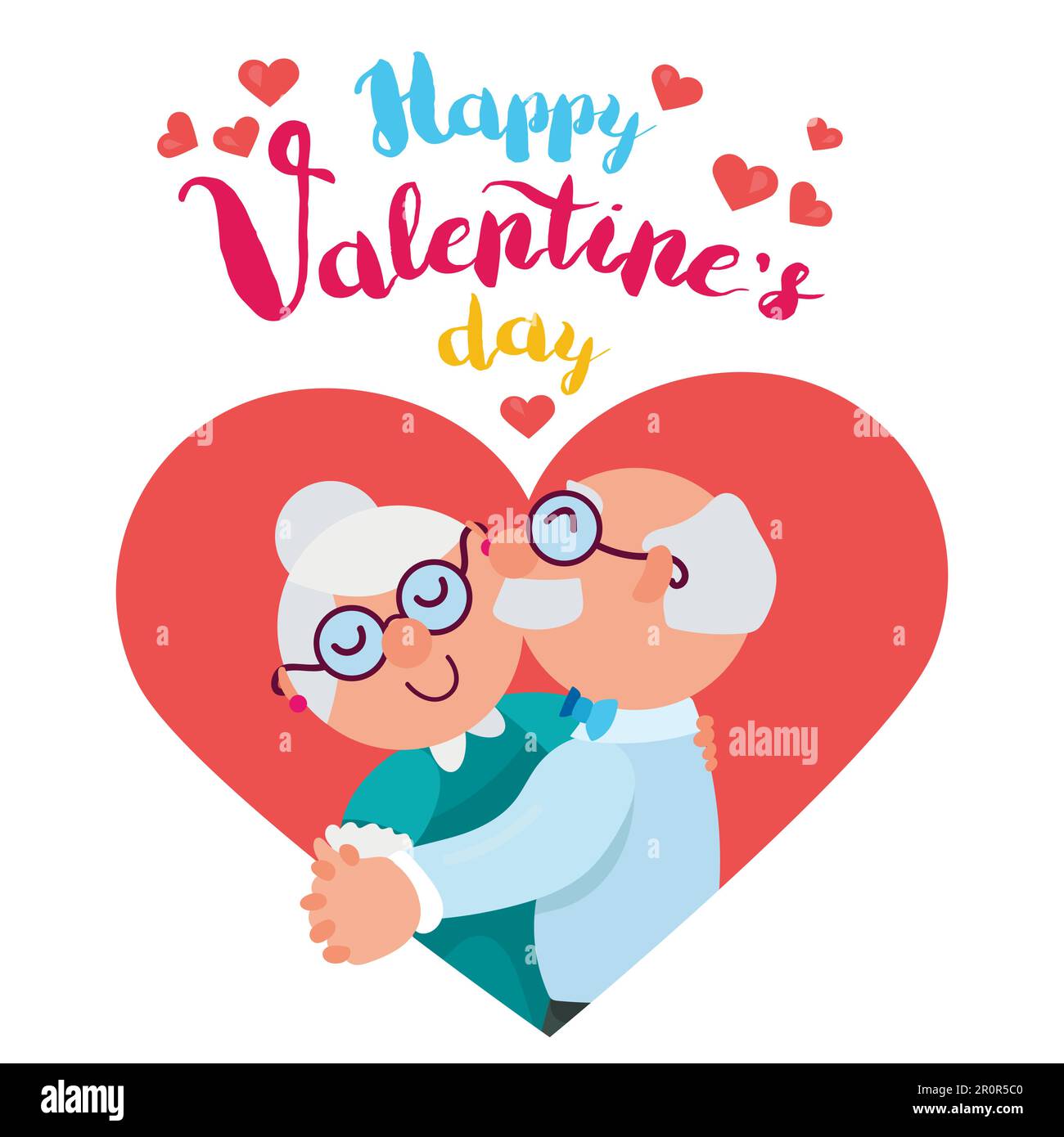 Happy Valentines Day Greeting Banner with dancing and smiling ...