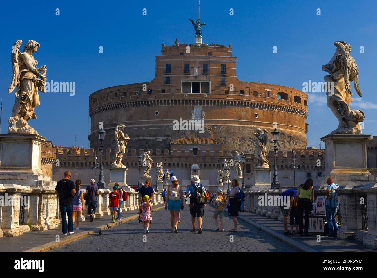 Sant Angelo Castle, Sant Angelo Bridge, Sant Angelo Castel, Mausoleum of Hadrian, Rome, Lazio ...
