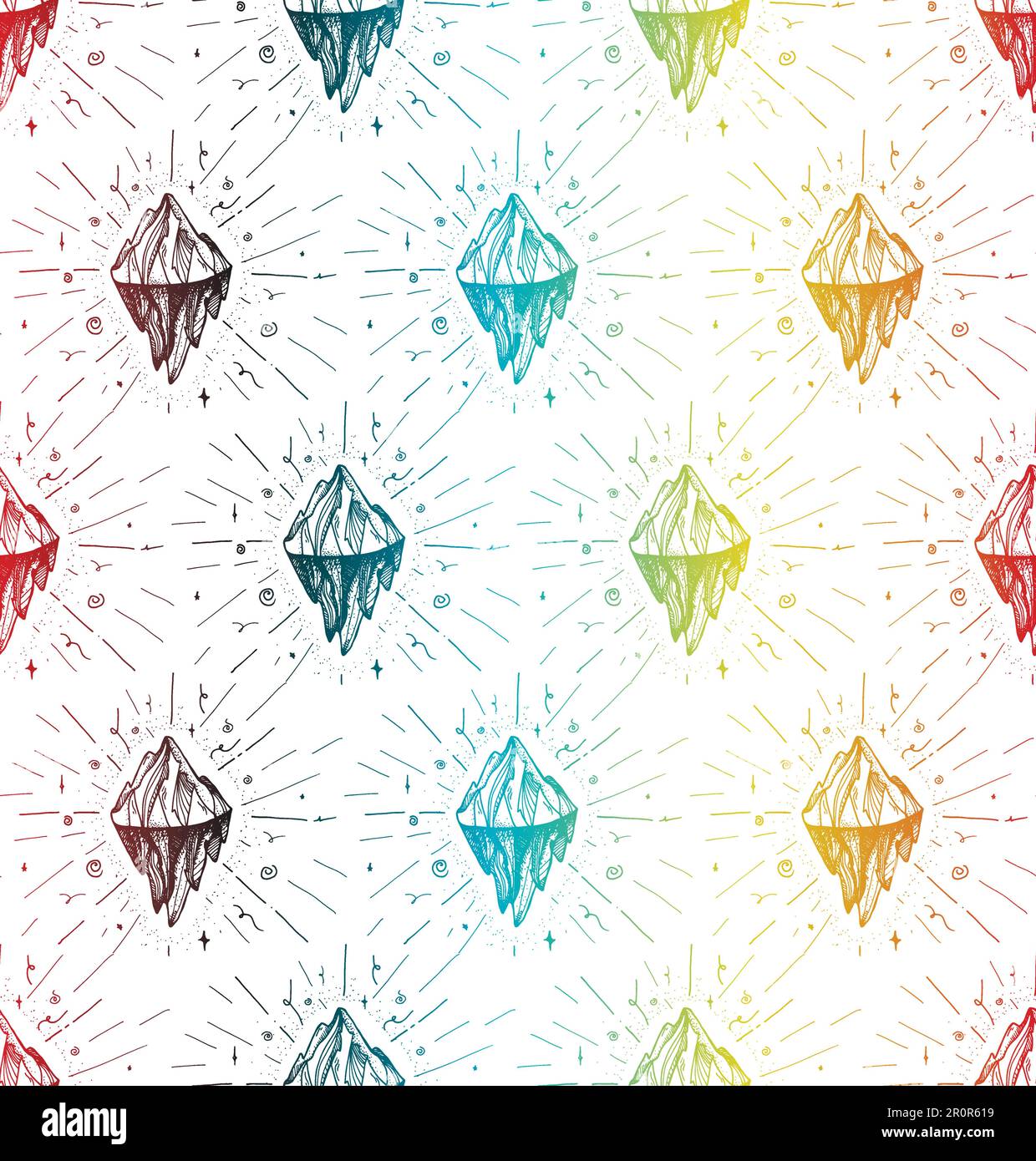 Inspirational mountain seamless pattern for print, fabric, t-shirt ...