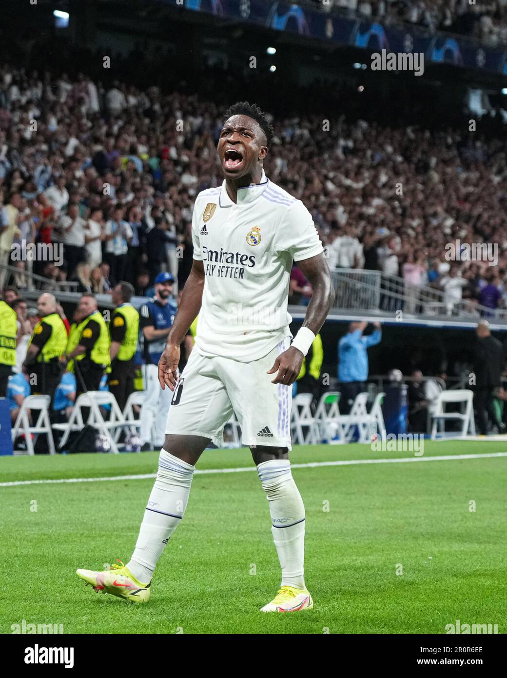 Vinicius Jr of Real Madrid celebrates after scoring goal during the La ...