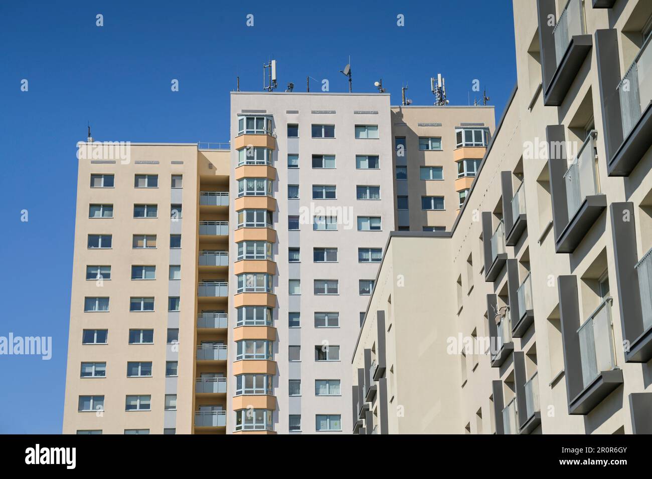 Prefabricated high rise buildings social housing hi-res stock ...
