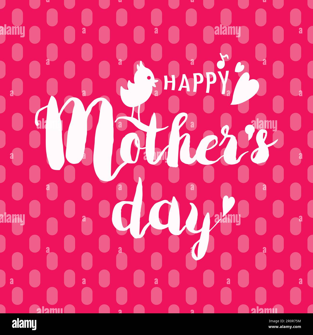 Mothers Day Hand Drawnlettering With Heart Vector Stock Vector Image
