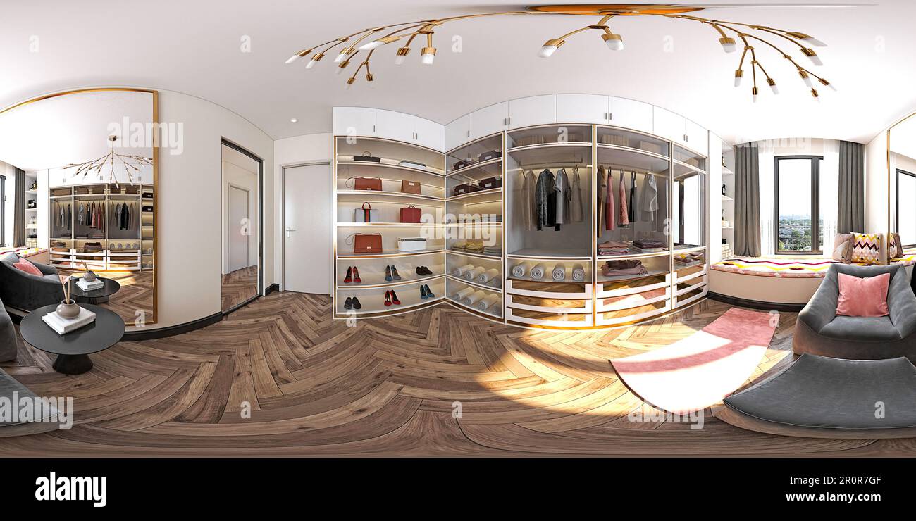 Modern fashion shop, store interior. 3d rendering Stock Photo - Alamy