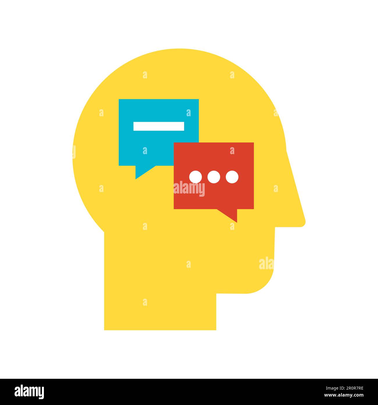 Interpersonal psychology and psychotherapy flat vector icon. Color ...