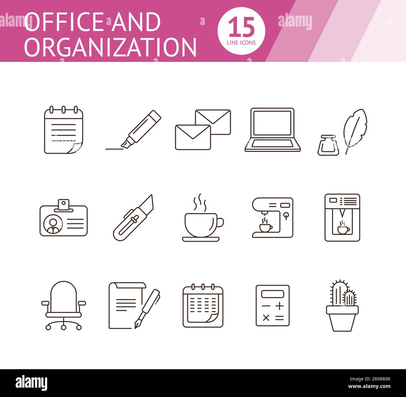 Office and organization icon set Stock Vector Image & Art - Alamy