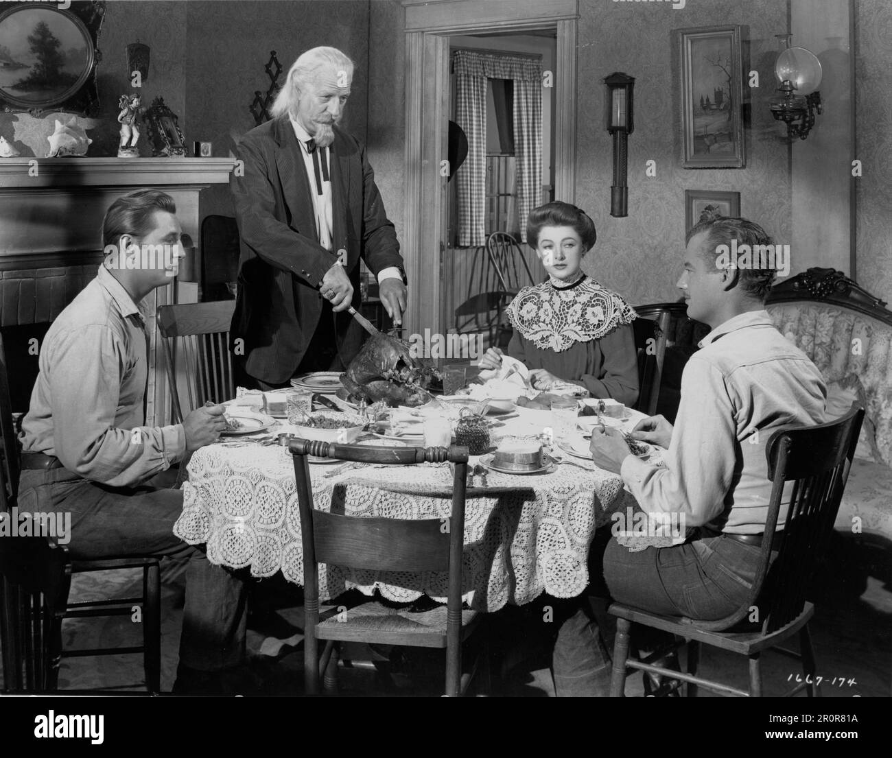 ROBERT MITCHUM LOUIS CALHERN MYRNA LOY and SHEPPERD STRUDWICK in THE ...