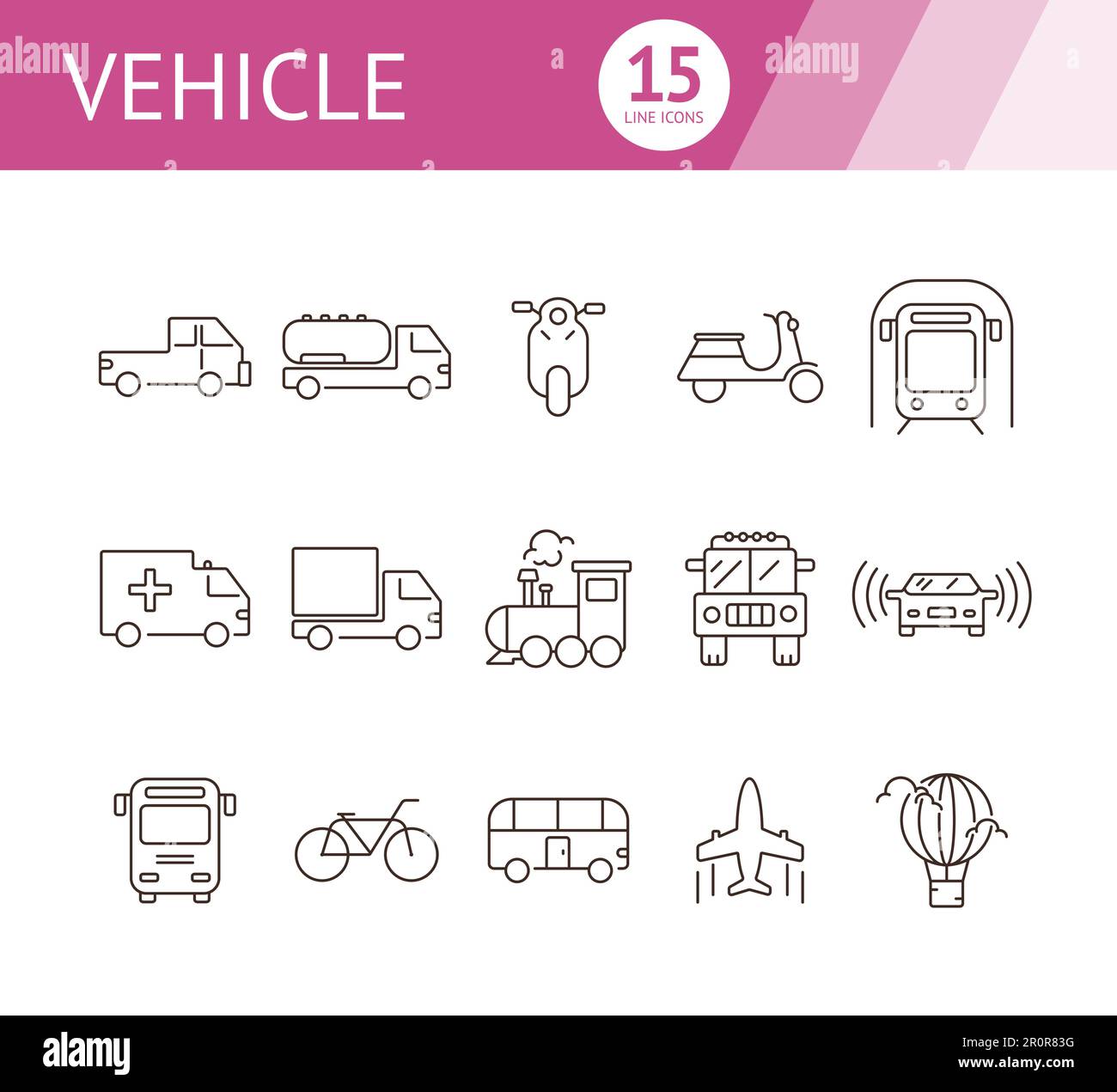 Vehicle line icon set Stock Vector Image & Art - Alamy