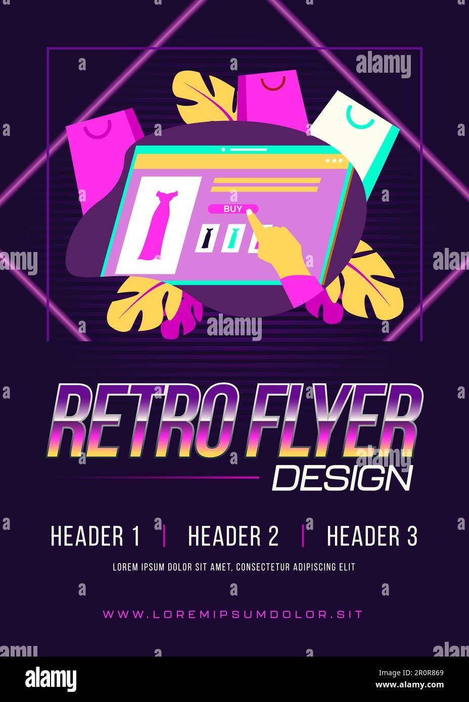 Shopping online landing page Stock Vector Images - Alamy