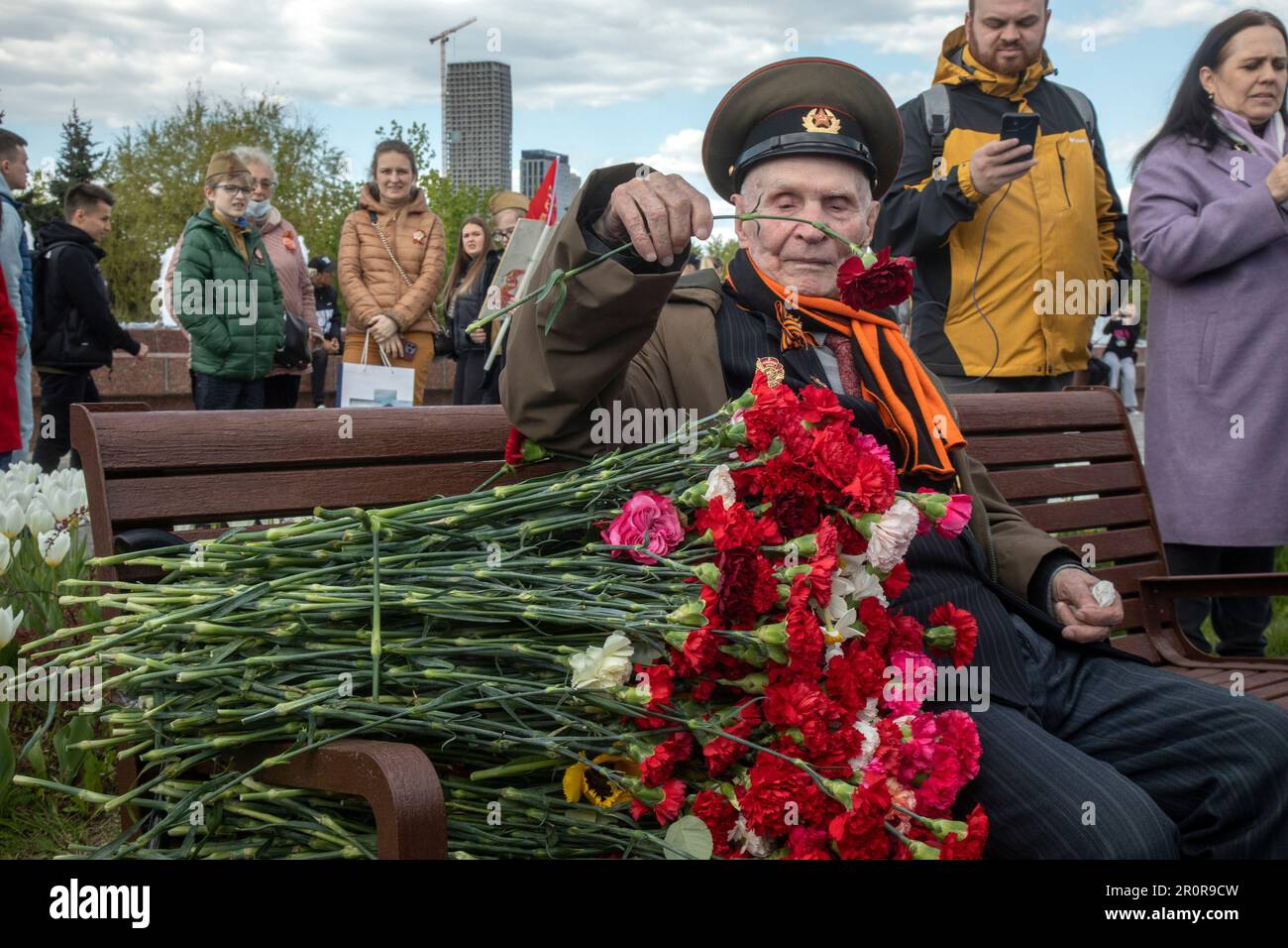 Moscow, Russia. 9th May, 2023. World War Two veteran Gennady Morgunov ...