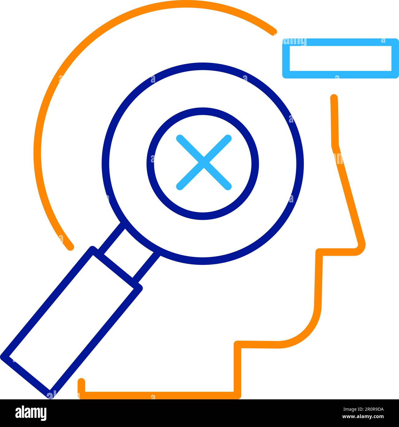 Mistakes correction, error management linear vector pictogram. Failure ...