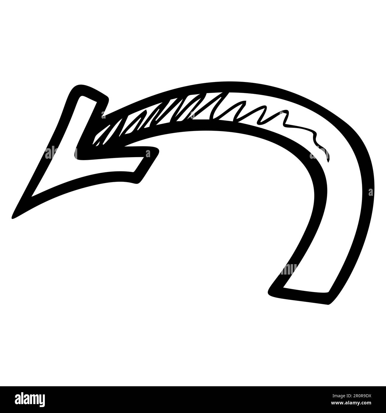 Bow arrow hand drawn illustration. Archery symbol, arrowhead isolated ...