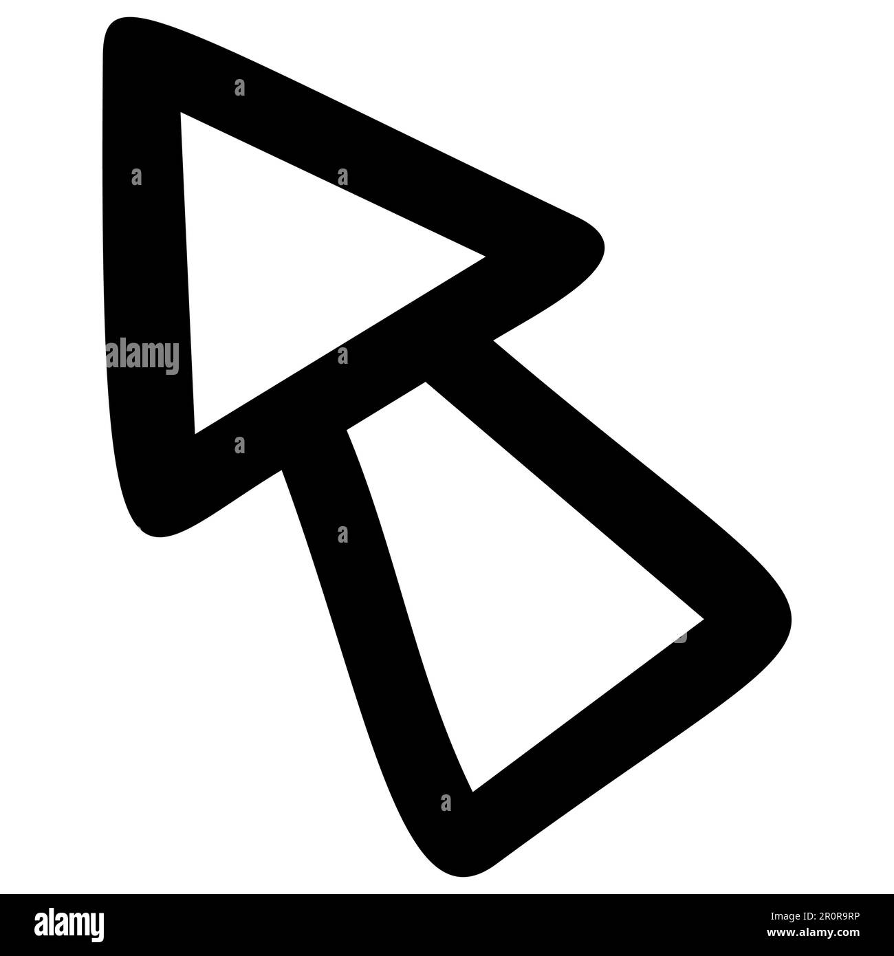 Right arrow hand drawn illustration. Navigation sign, direction move ...