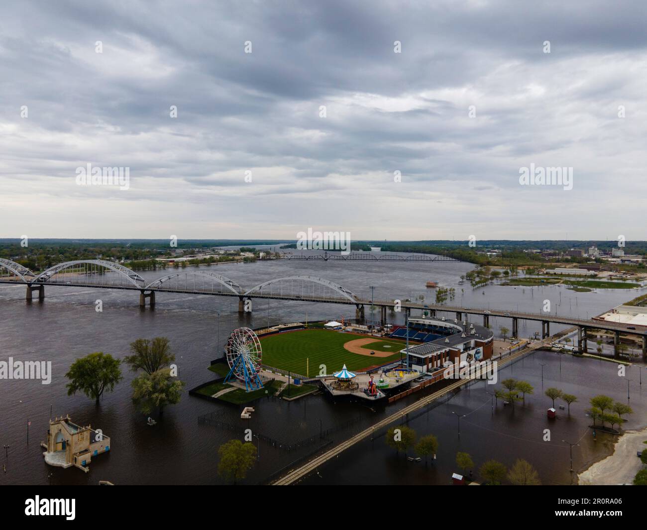 Modern Woodmen Park Baseball Stadium; Davenport, Iowa, USA Stock Photo ...