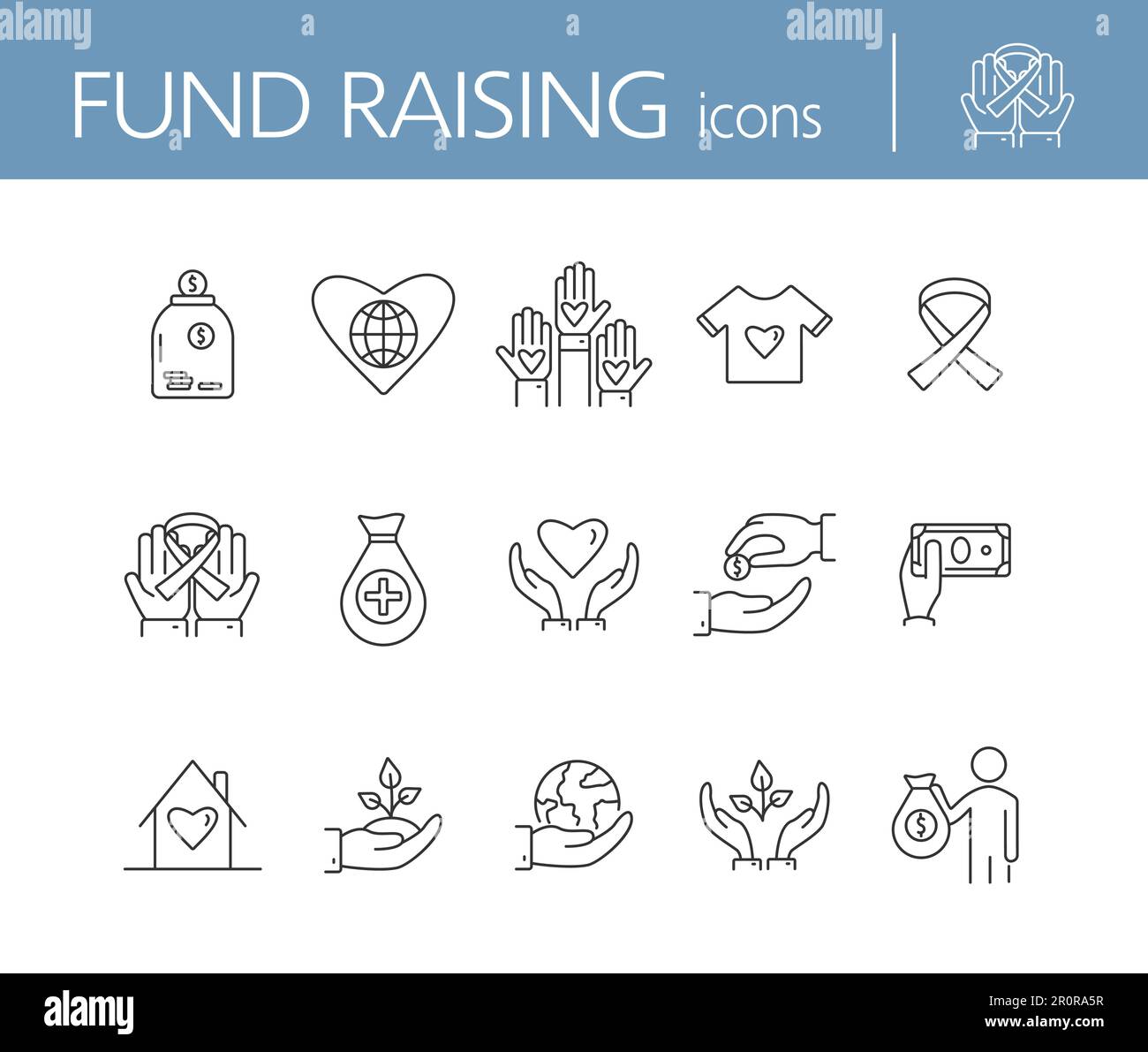 Fund raising icons Stock Vector Image & Art - Alamy