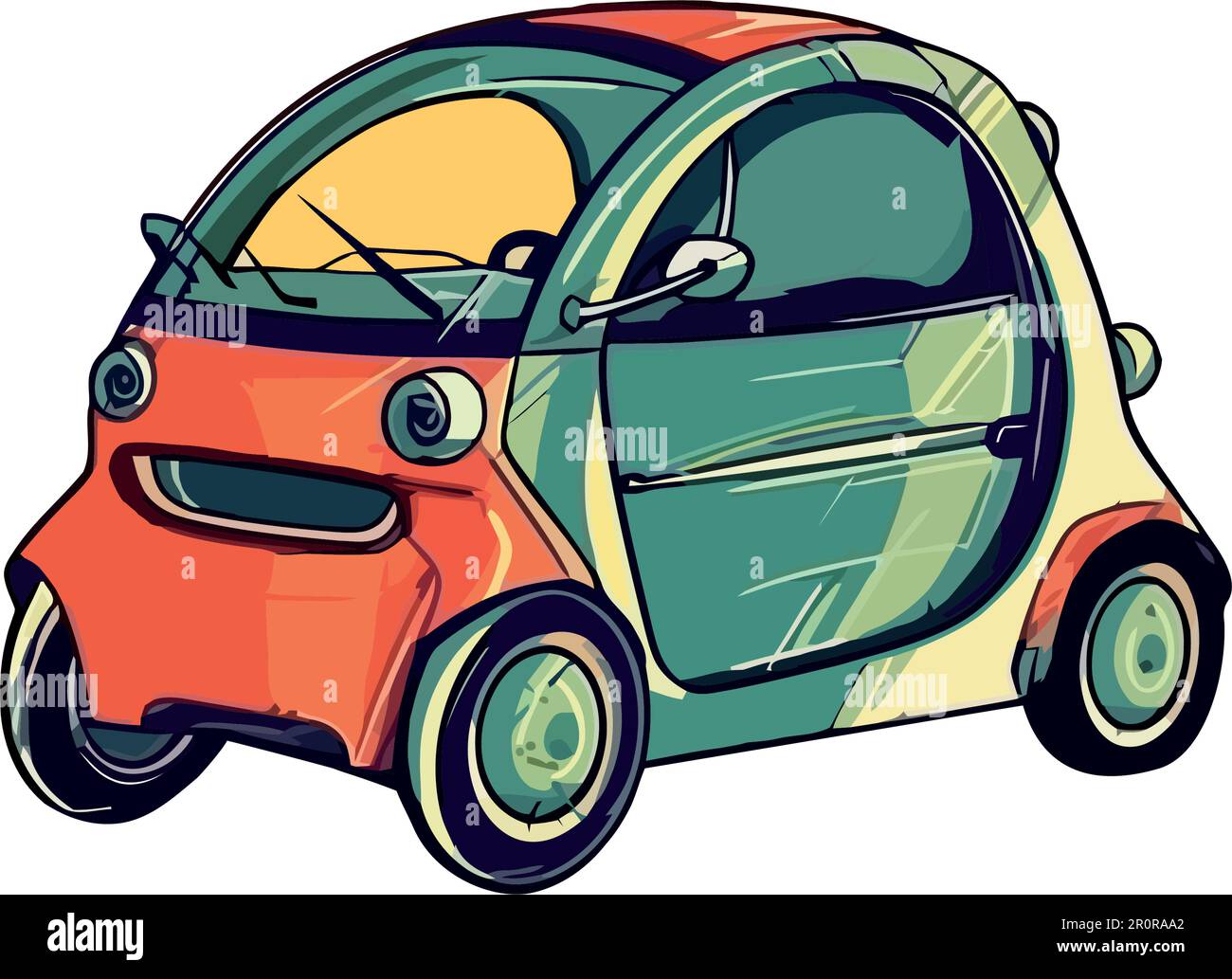 Cute cartoon car driving with speed Stock Vector Image & Art - Alamy