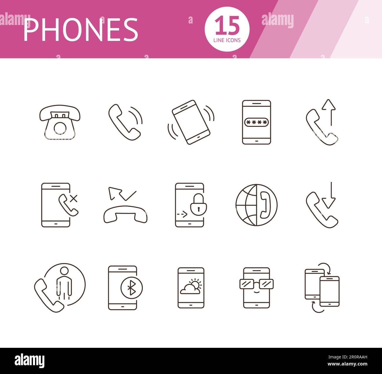 Mobile phone nobody ringing Stock Vector Images - Alamy