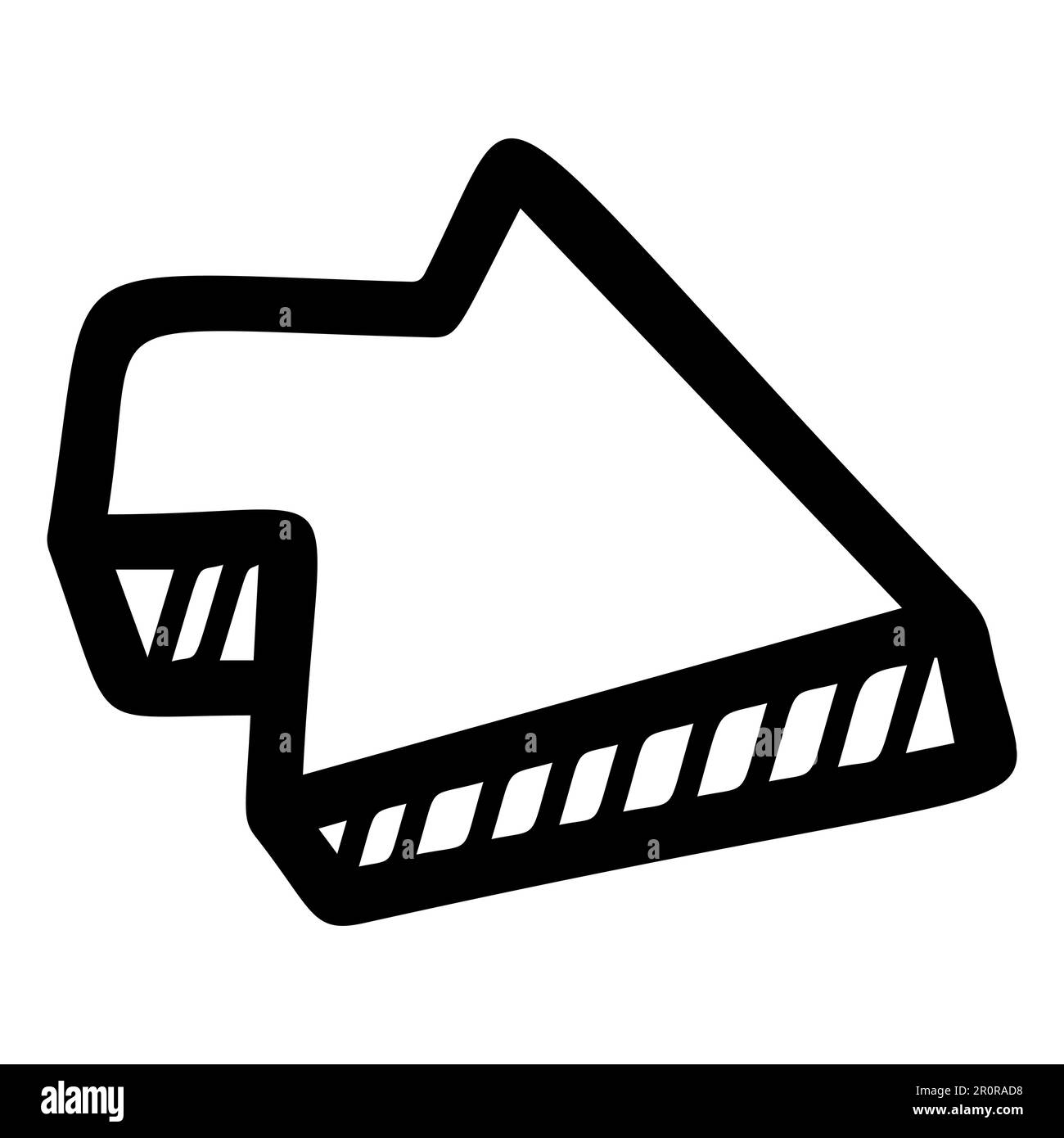 Right arrow hand drawn illustration. Navigation sign, direction move ...