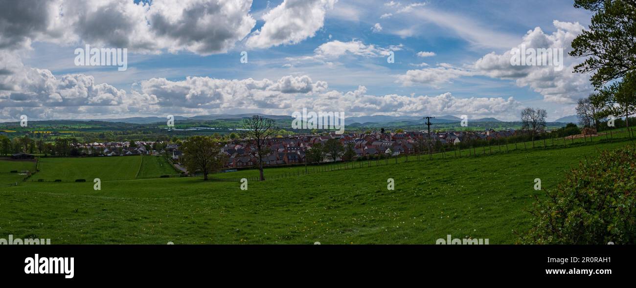 A Panoramic View of Penrith in Cumbria known as the gateway to the ...