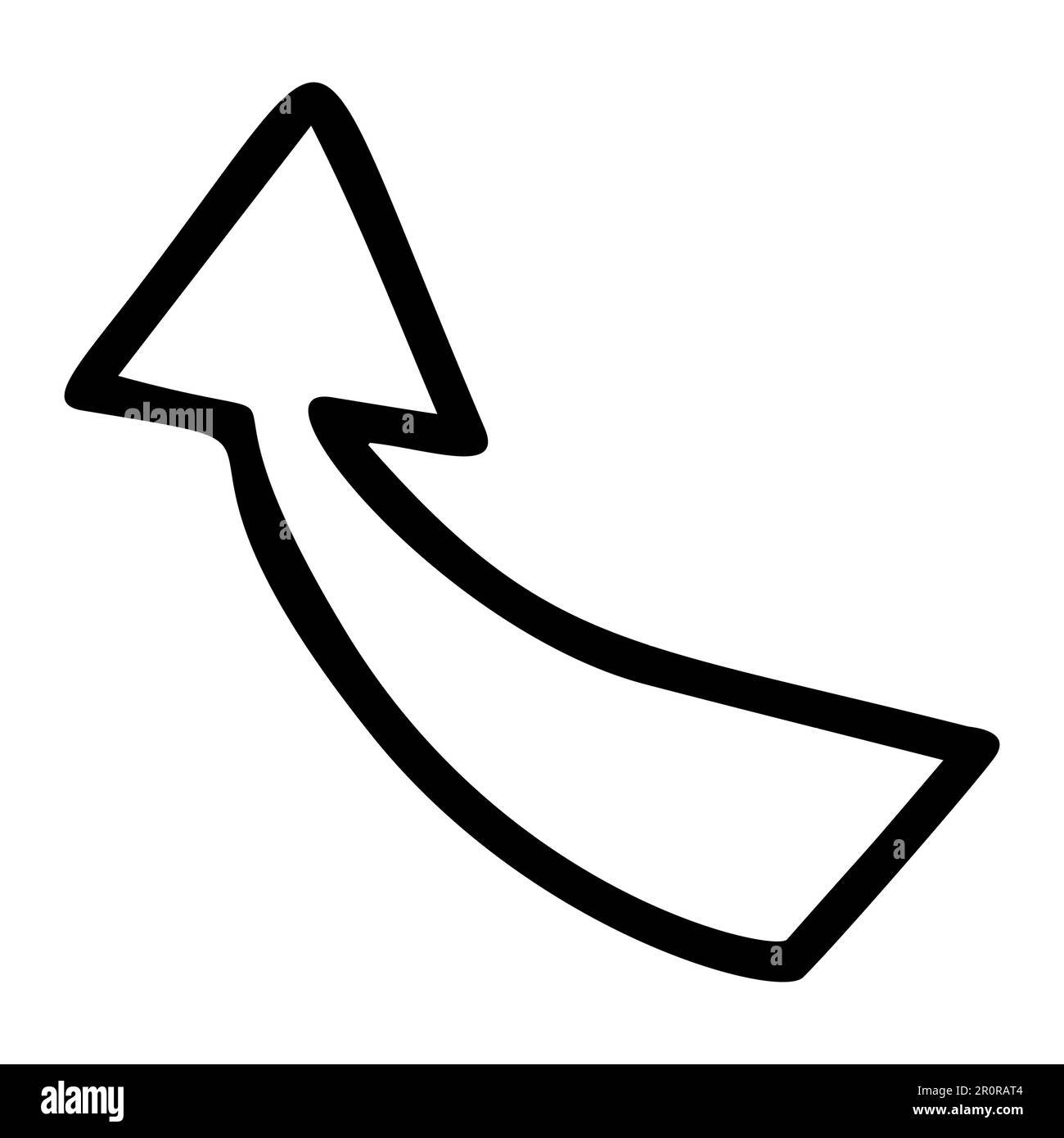 Right arrow hand drawn illustration. Navigation sign, direction move ...