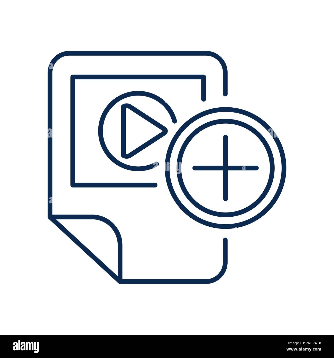 Blue line add playlist icon hi-res stock photography and images - Alamy