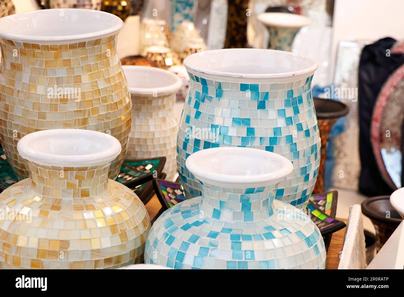 modern designed arabic middle eastern colorful clay pottery displays in ...