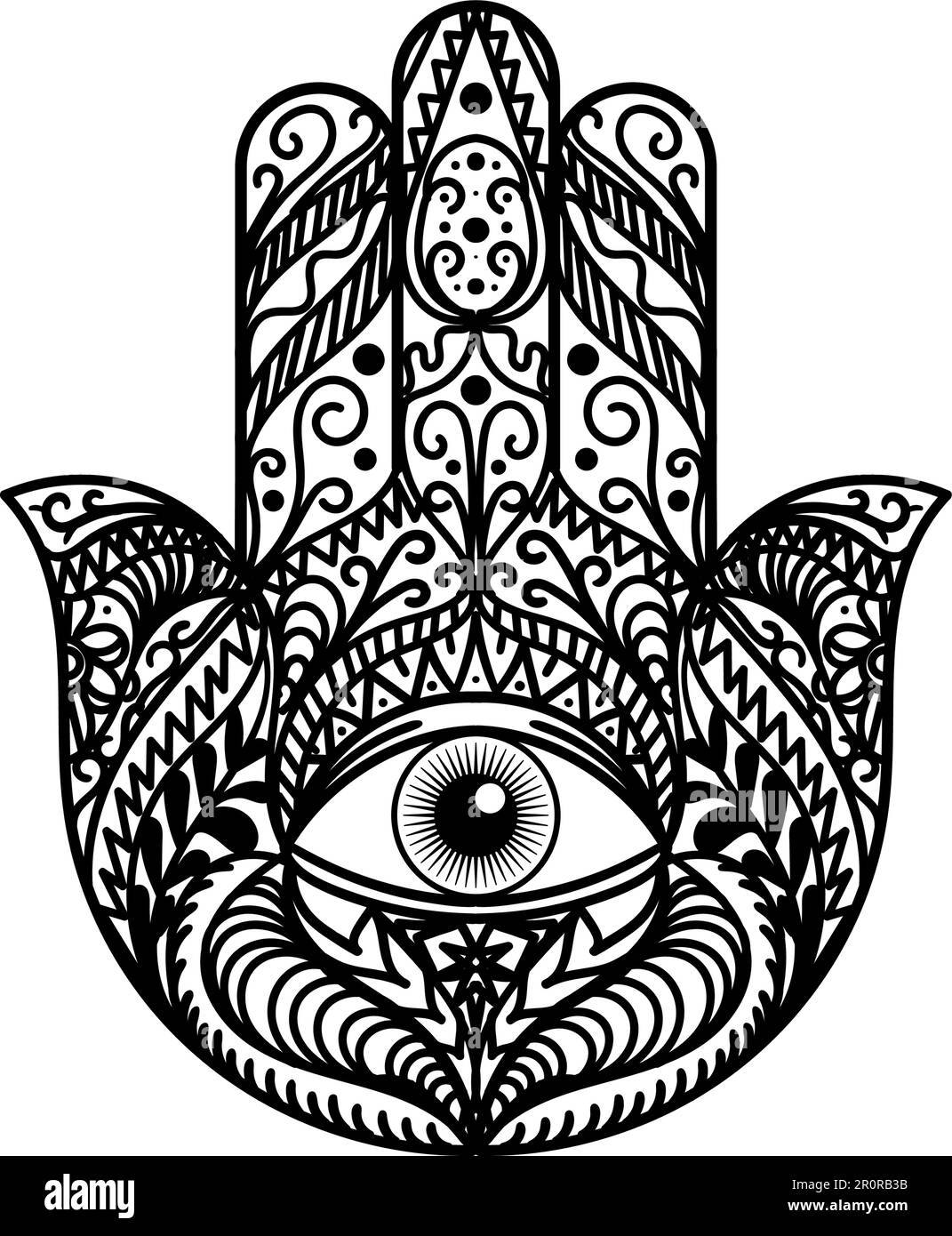 Traditional All Seeing Eye Hand Tattoo