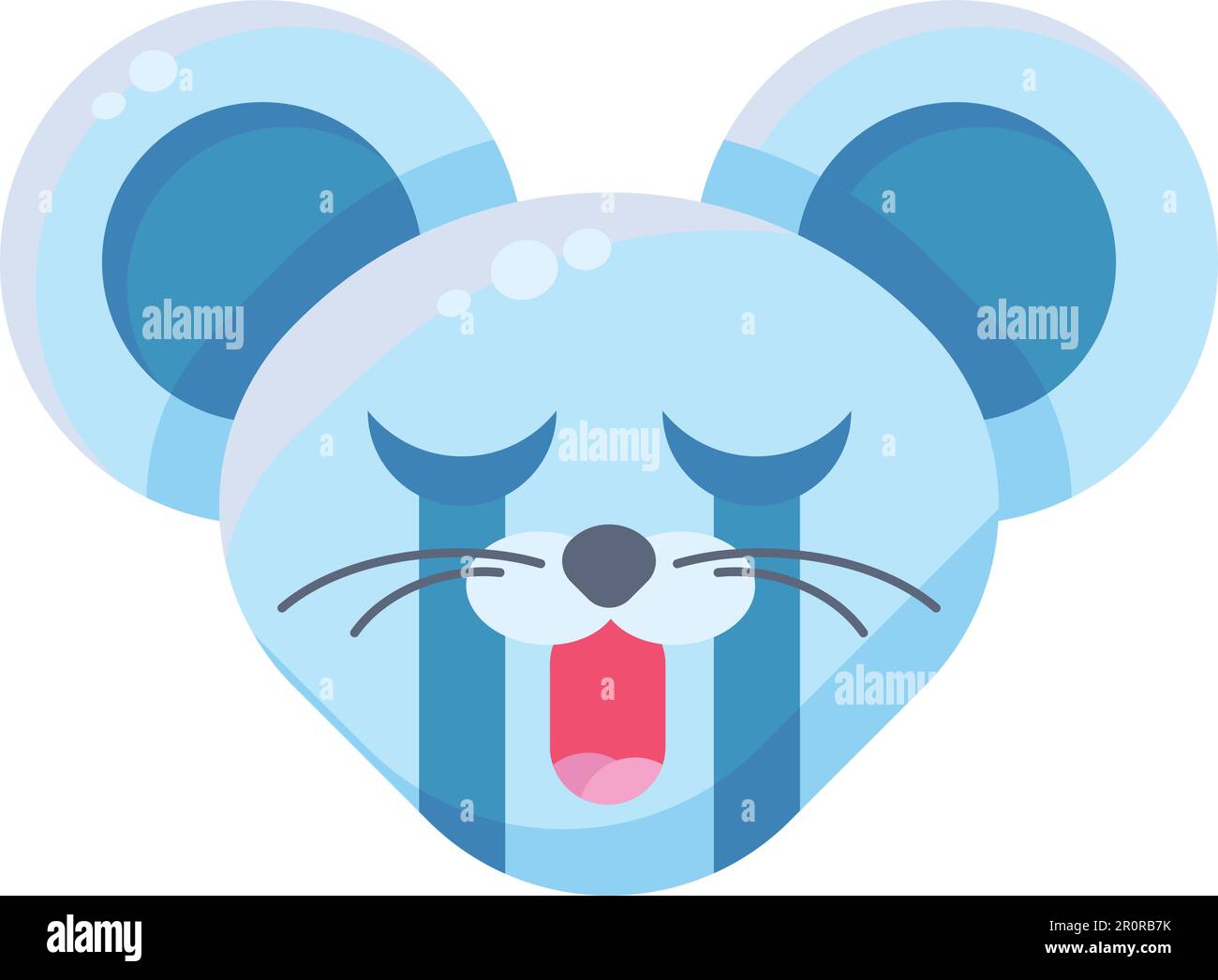Emoji Cute Funny Animal Mouse Crying Expression. Art Colorful Animal ...