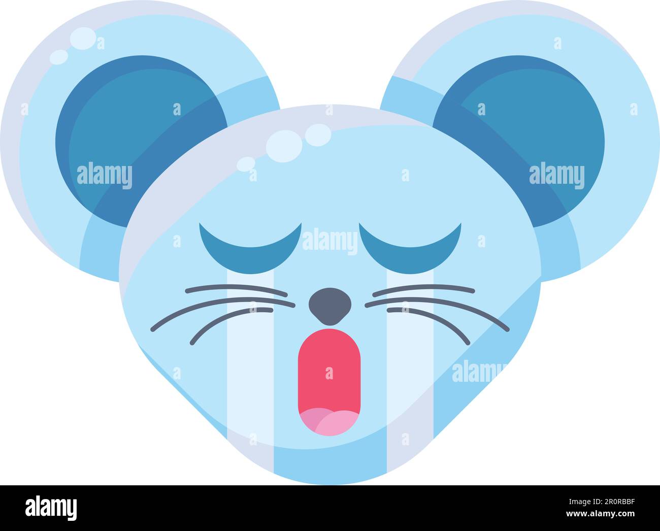 Emoji Cute Funny Animal Mouse Crying Expression. Art Colorful Animal ...